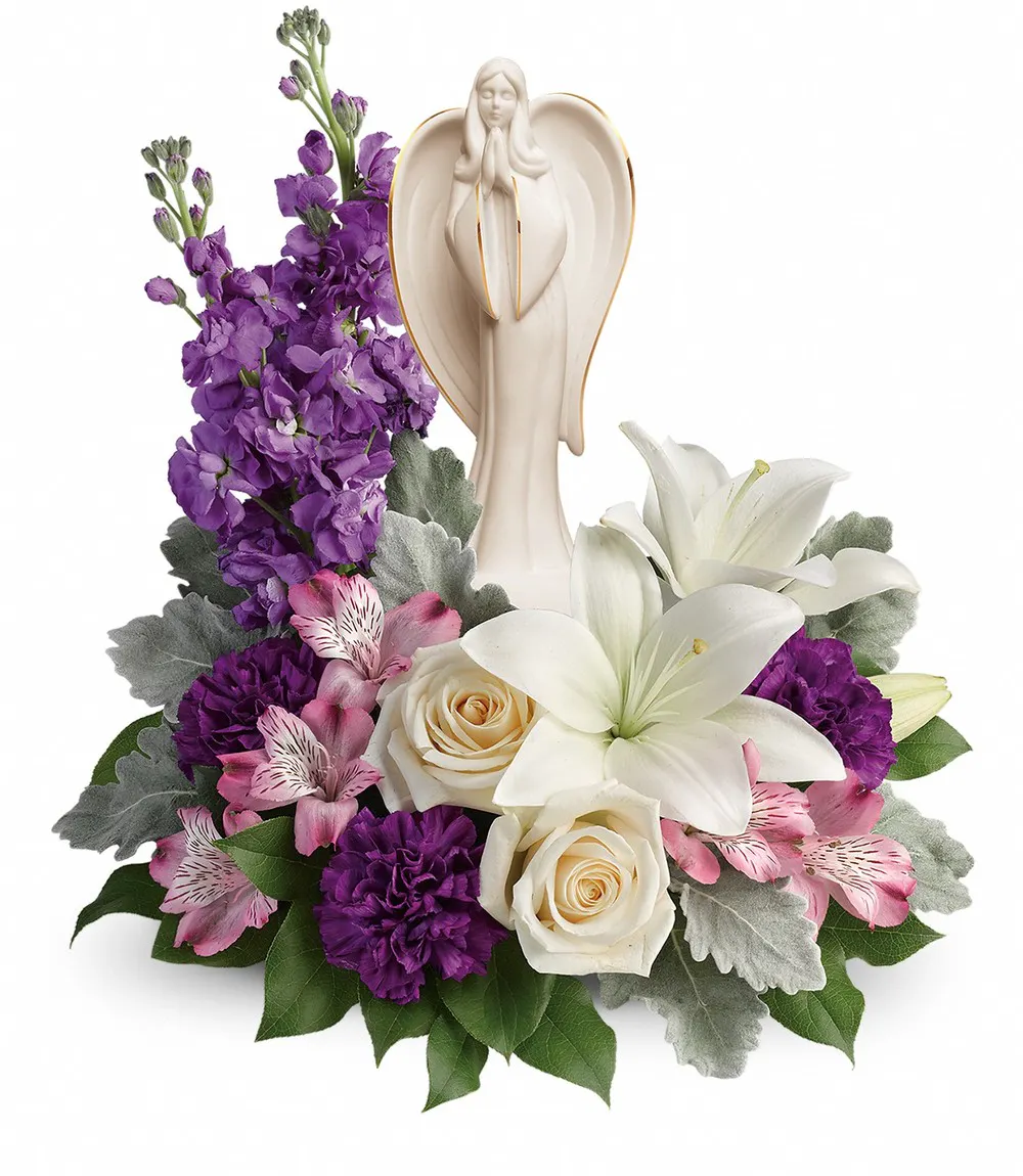 Sympathy Flowers with Angel Bouquet - Same-day Delivery